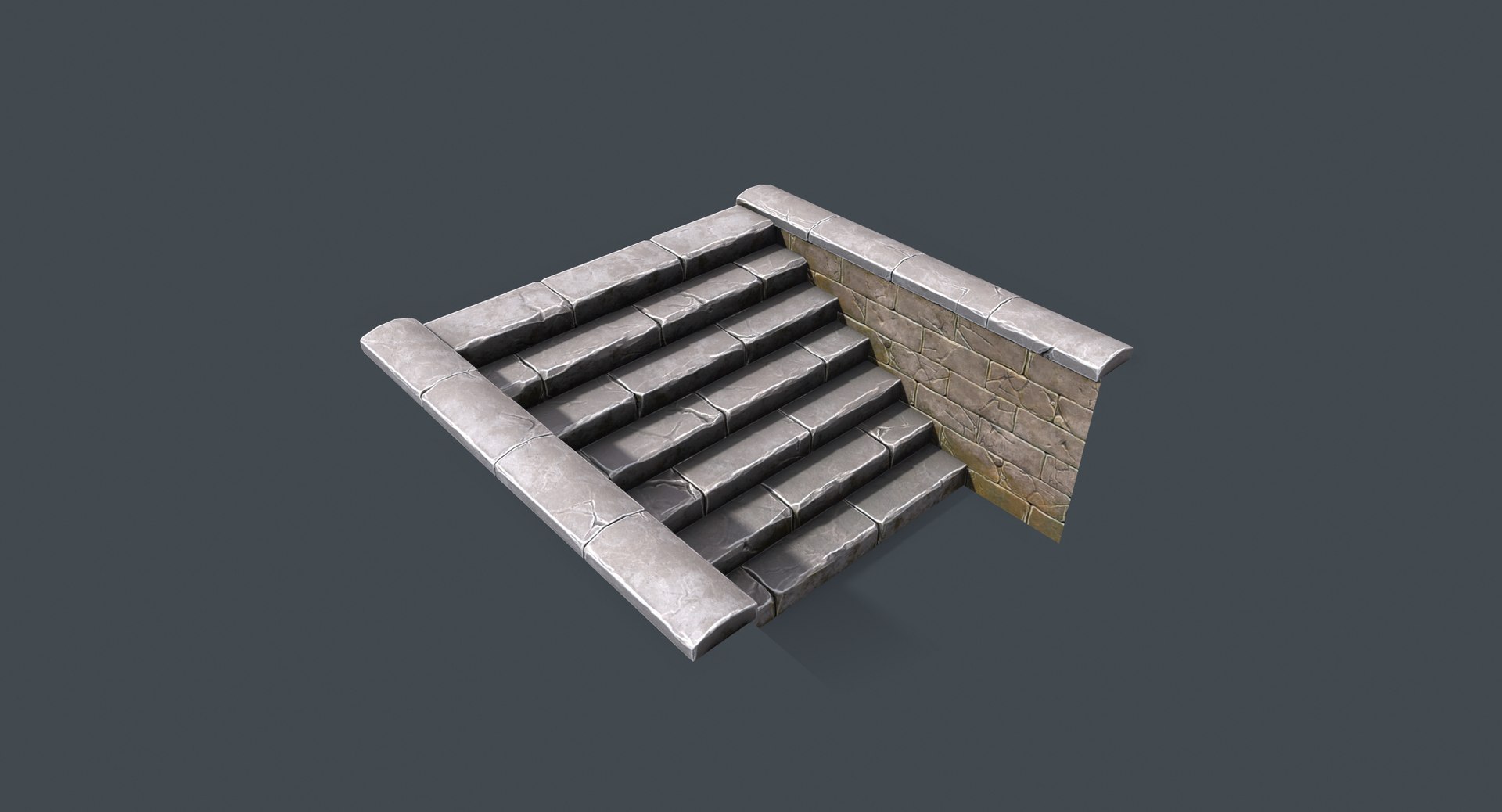 3D Stone Stairs Stylized - TurboSquid 1449524