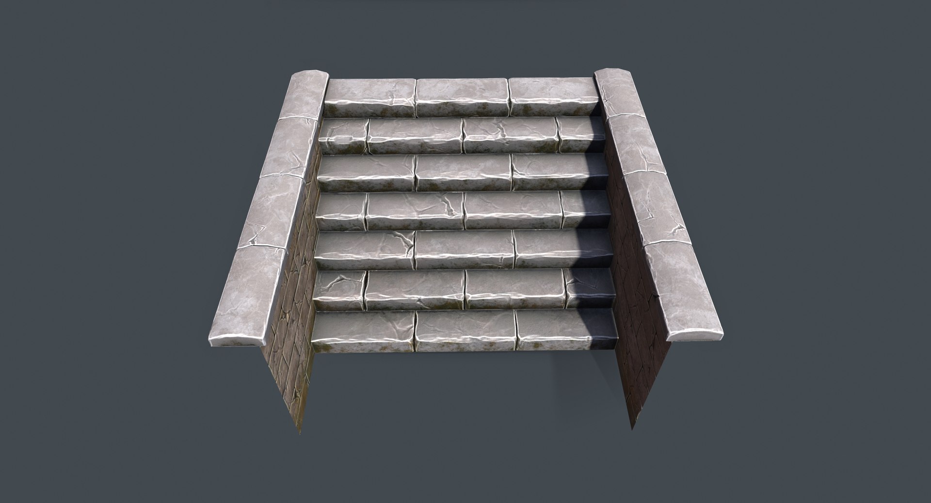 3D Stone Stairs Stylized - TurboSquid 1449524