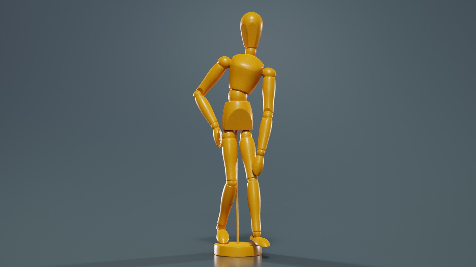 3D Model Wooden Mannequin Pose 16 Remastered - TurboSquid 2363590