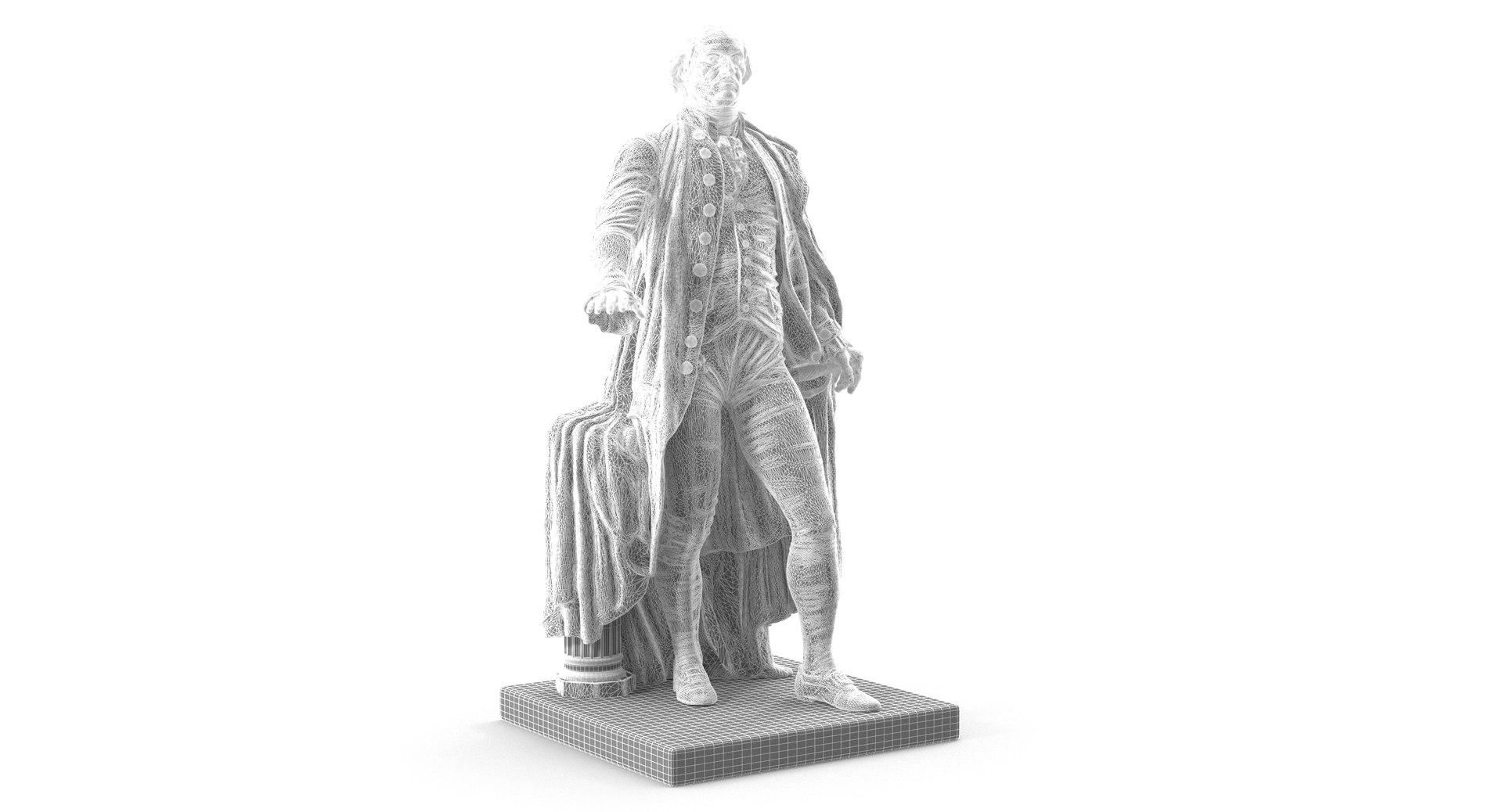 George Washington Statue 3D Model - TurboSquid 1274988