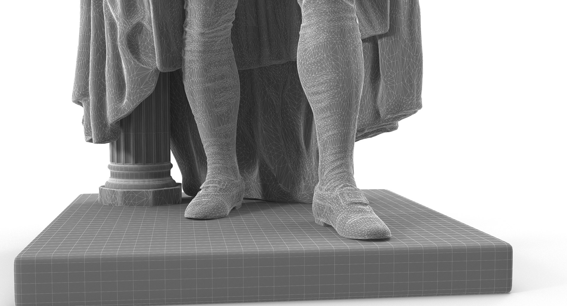 George Washington Statue 3D Model - TurboSquid 1274988