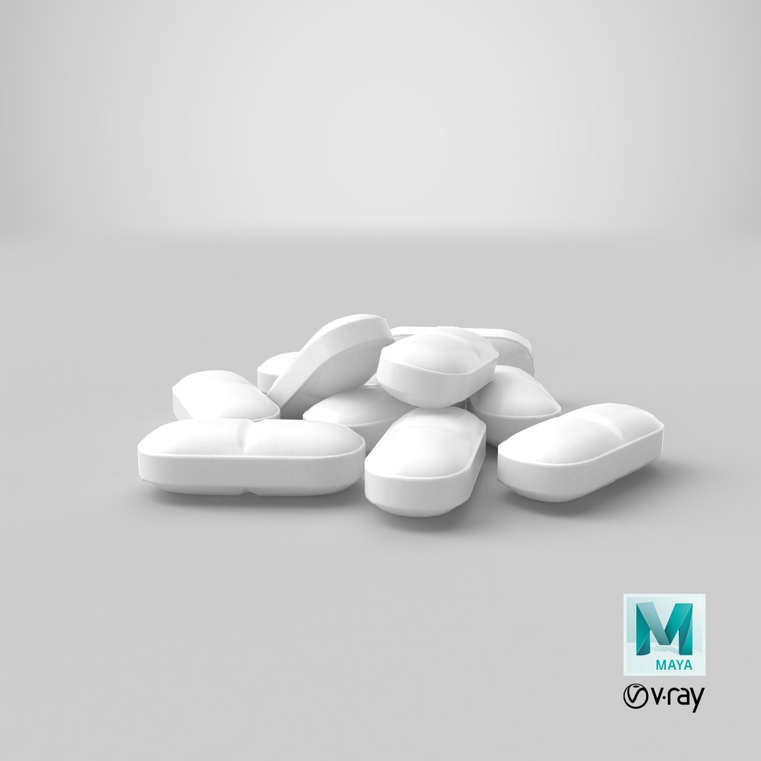 Pill Medication Antibiotic Model - TurboSquid 1406931
