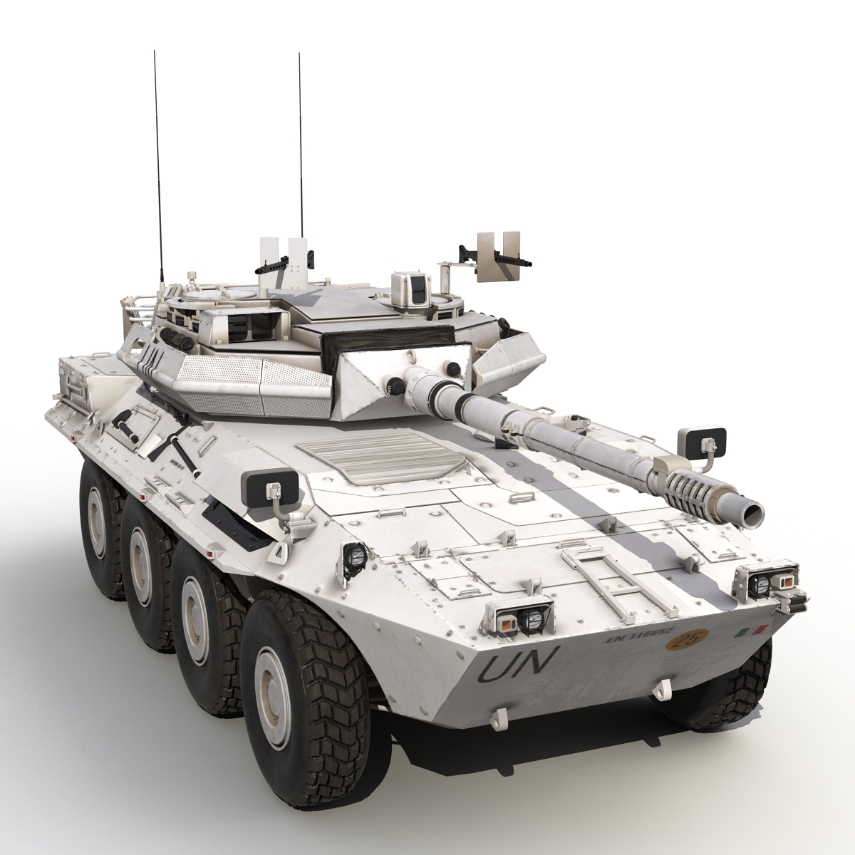 wheeled tank destroyer b1 3d model