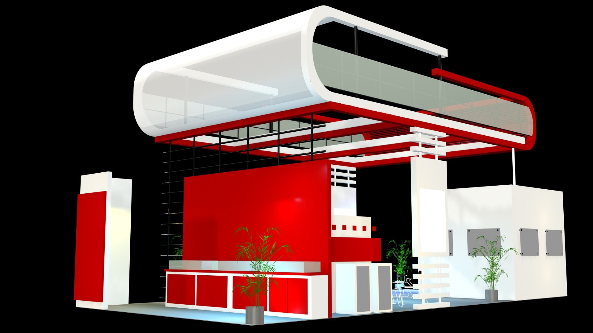 3D 4 Side Open Stand - TurboSquid 1994568