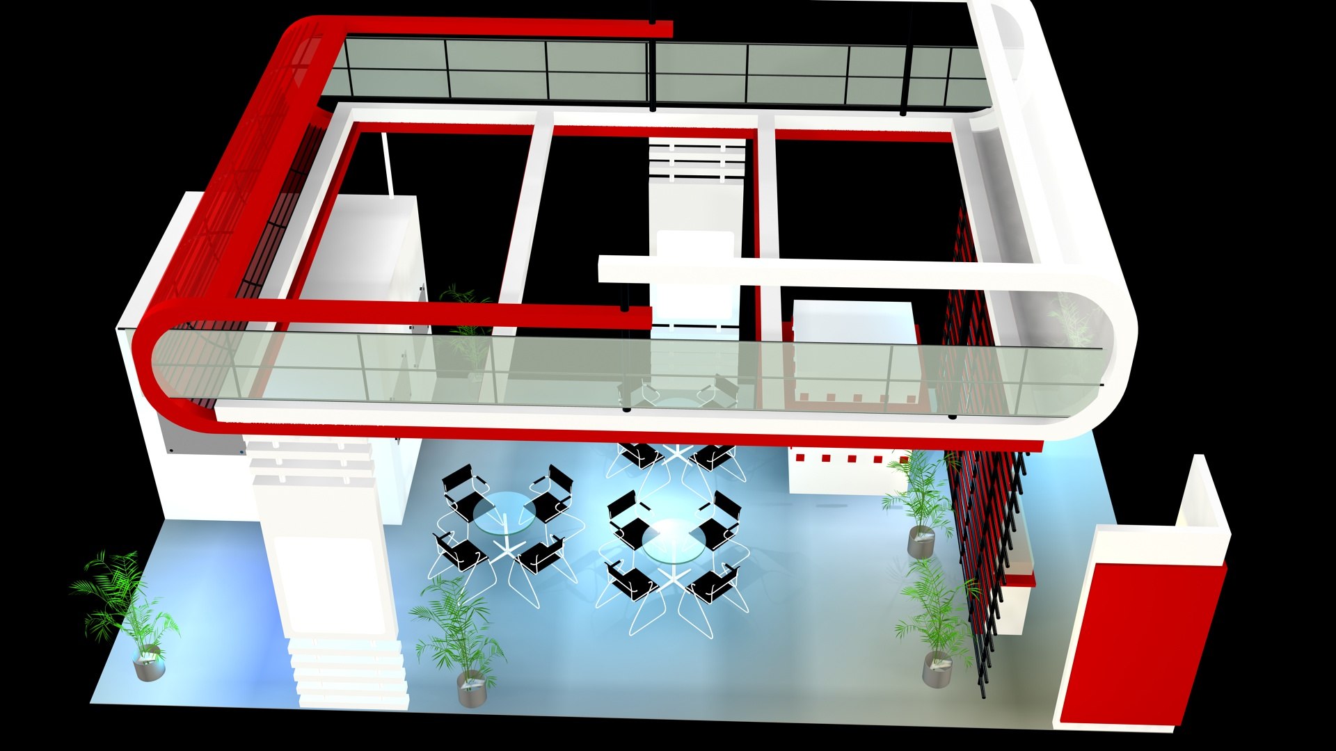 3D 4 Side Open Stand - TurboSquid 1994568