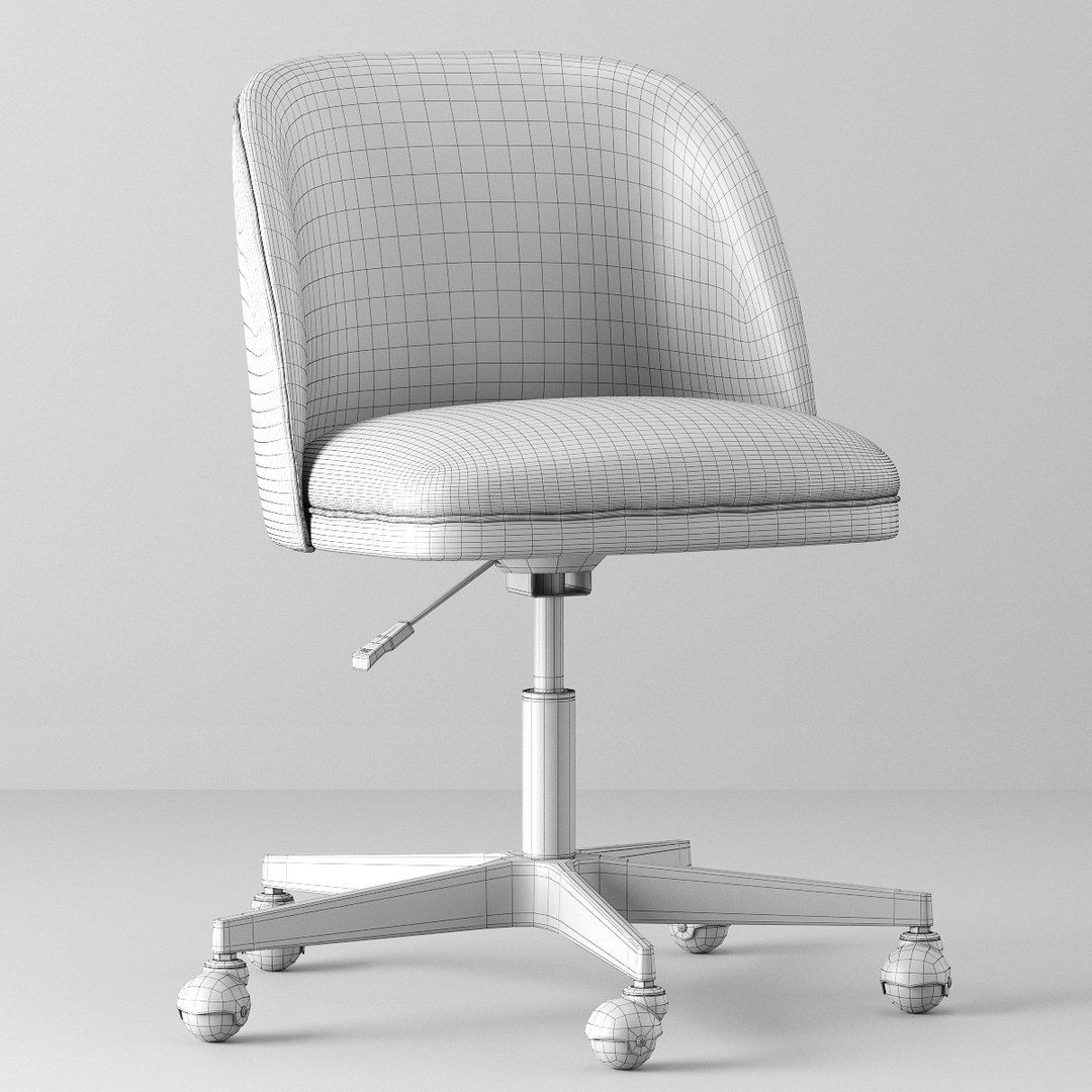 Alessa Upholstered Desk Chair 3D Model - TurboSquid 1351283