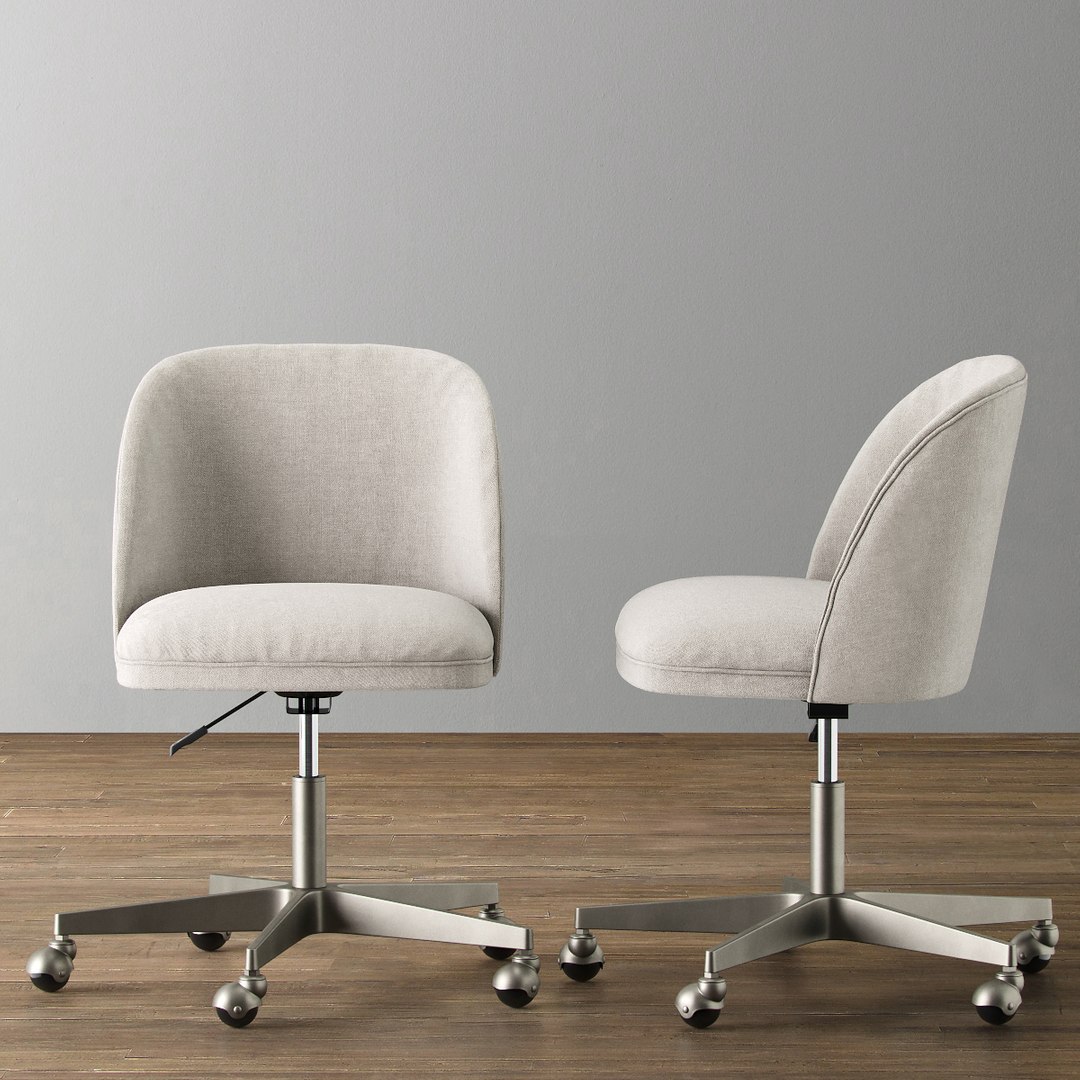 Alessa Upholstered Desk Chair 3D Model - TurboSquid 1351283