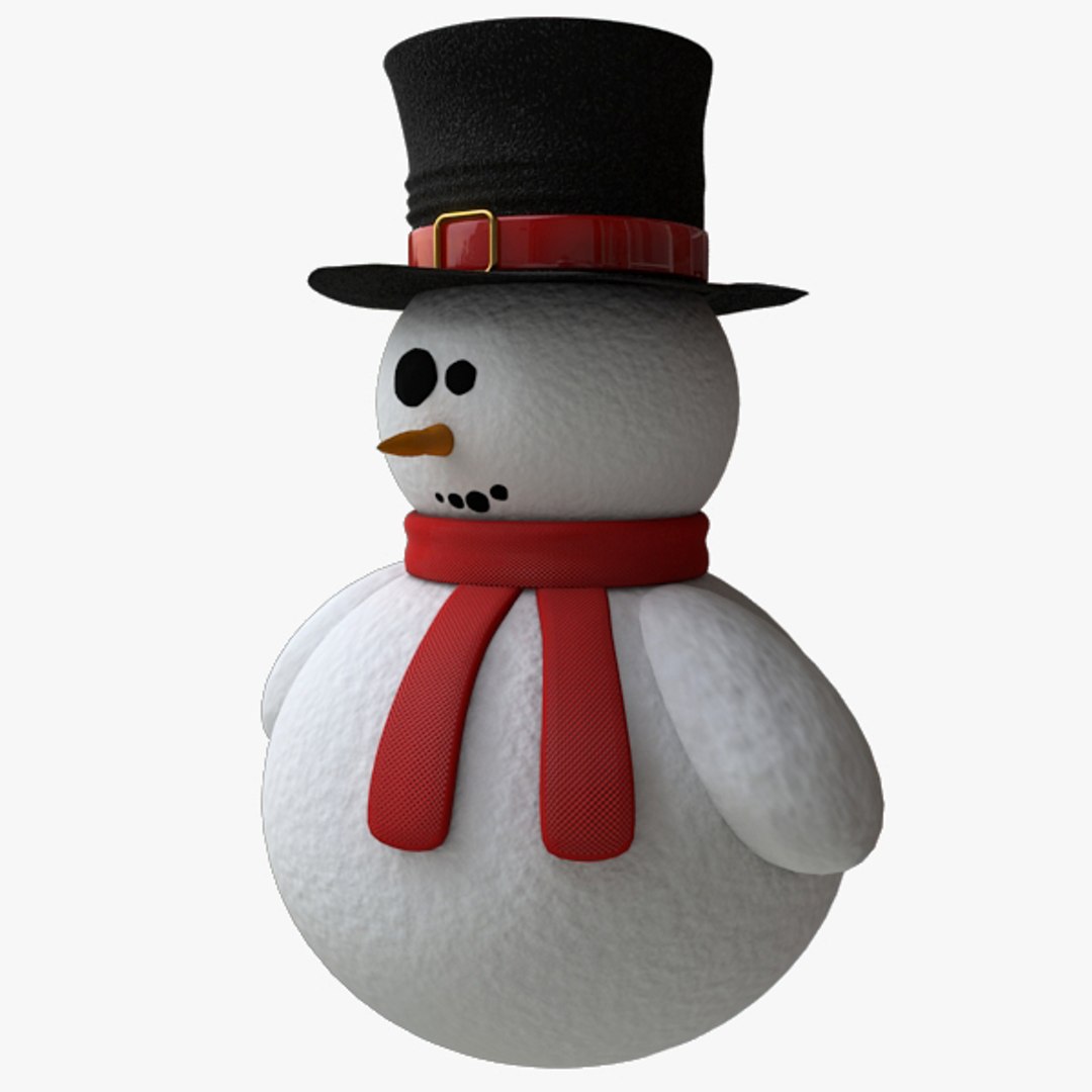 Snowman Decoration Modeled 3d 3ds