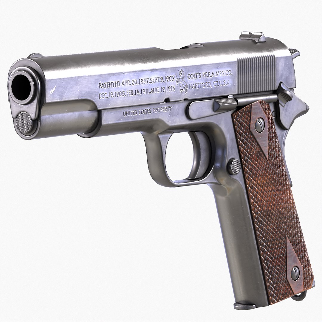 Colt M1911 PBR Worn Low-poly 3D Model Model - TurboSquid 1794195