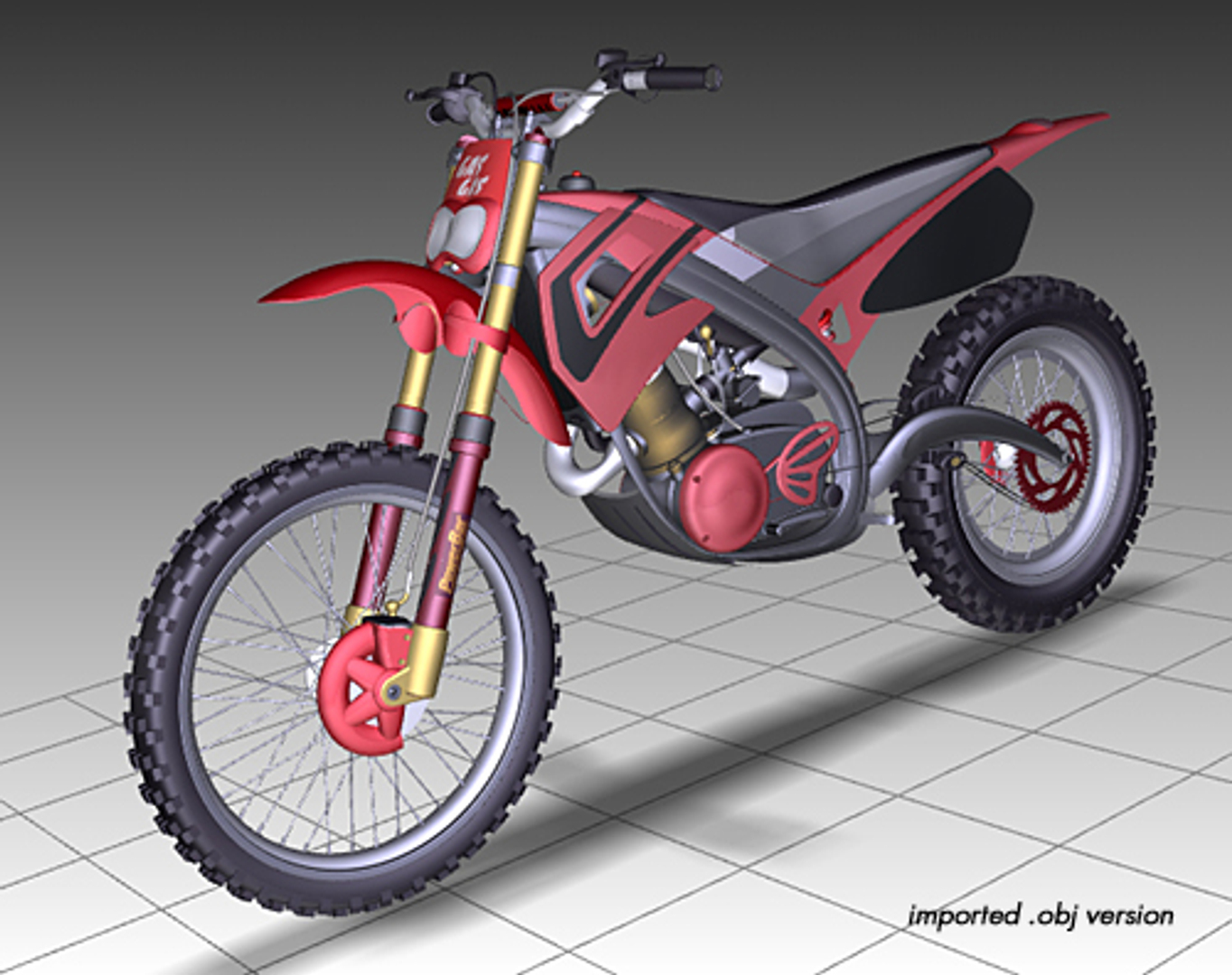motocross motorcycle bikes 3d model