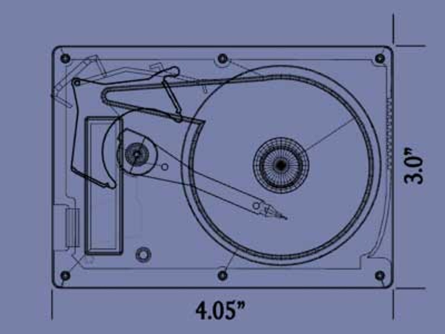 internal hard drive 3d model