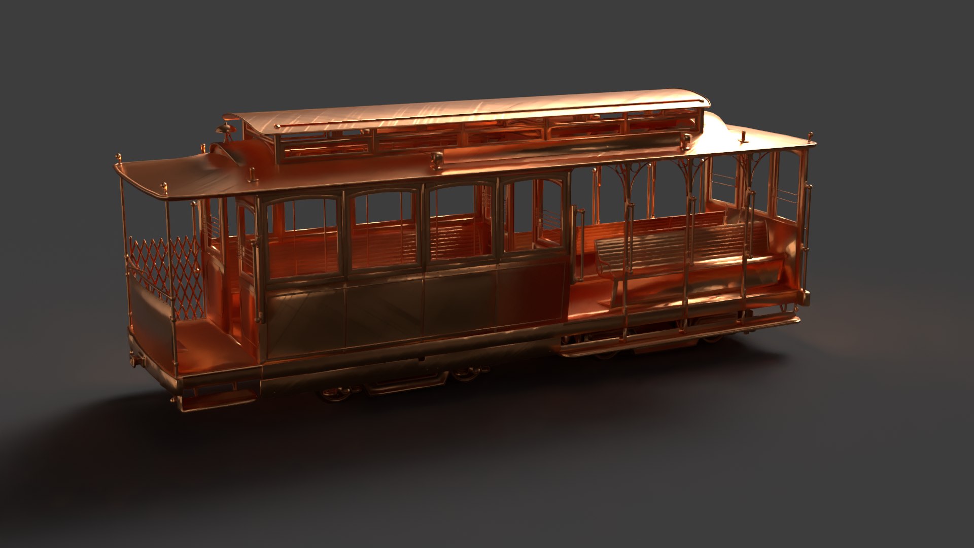 3D San Francisco Cable Car Model - TurboSquid 2335187