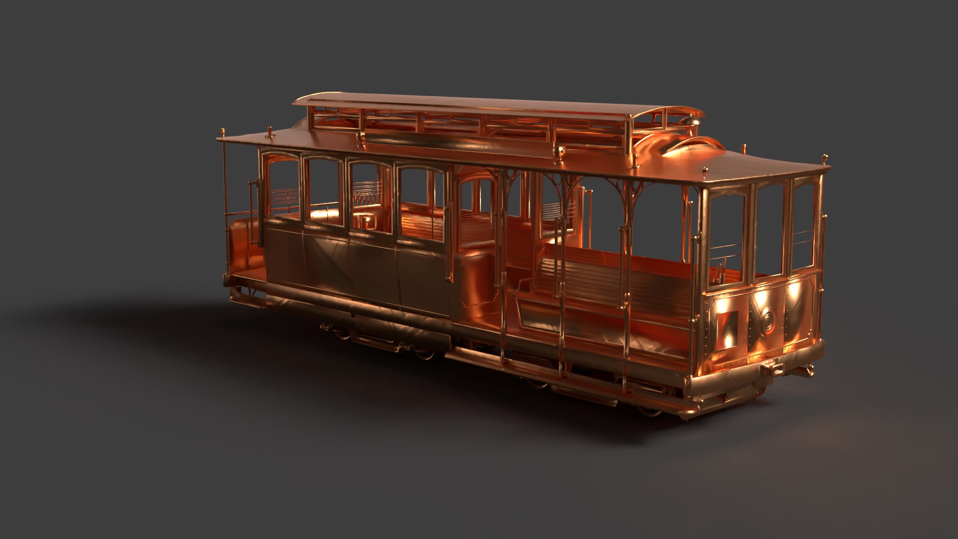 3D San Francisco Cable Car Model - TurboSquid 2335187