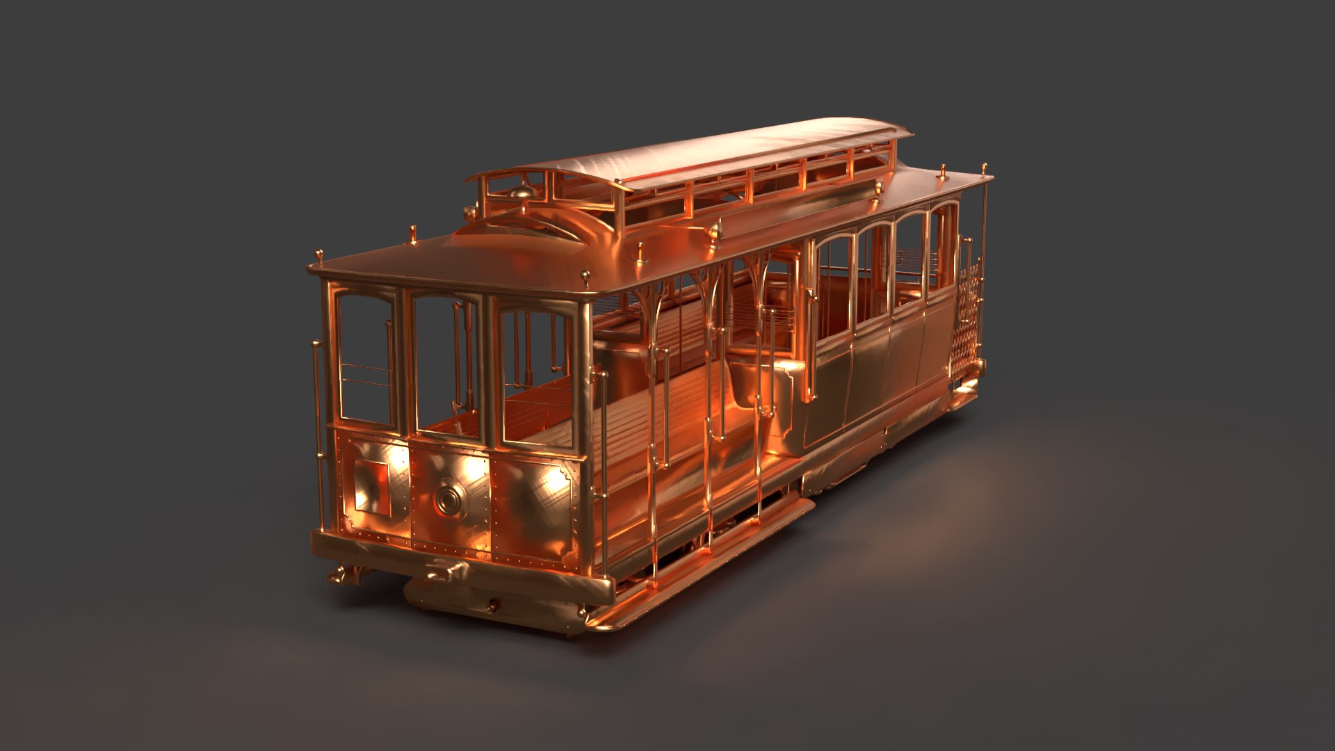 3D San Francisco Cable Car Model - TurboSquid 2335187