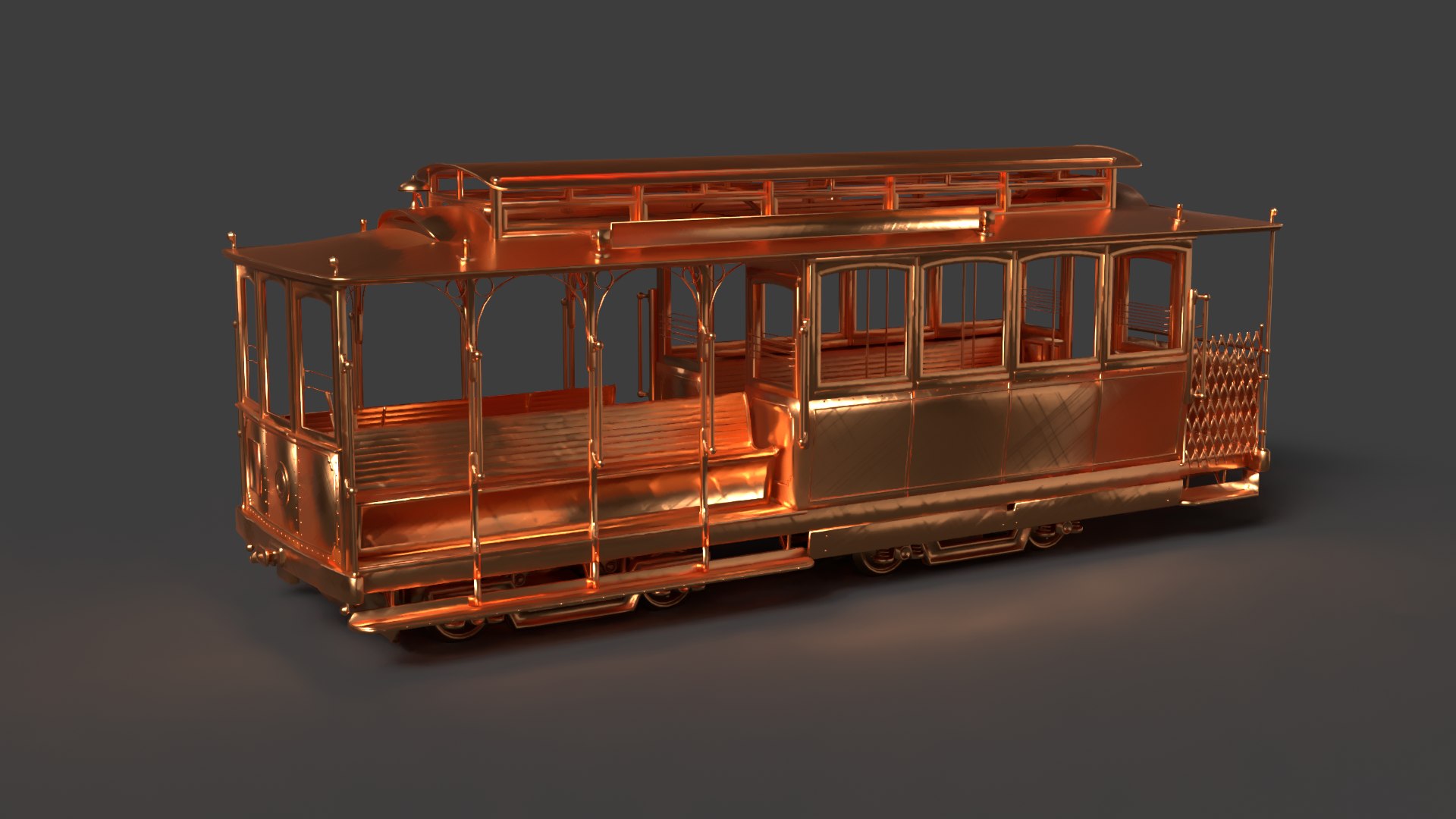 3D San Francisco Cable Car Model - TurboSquid 2335187