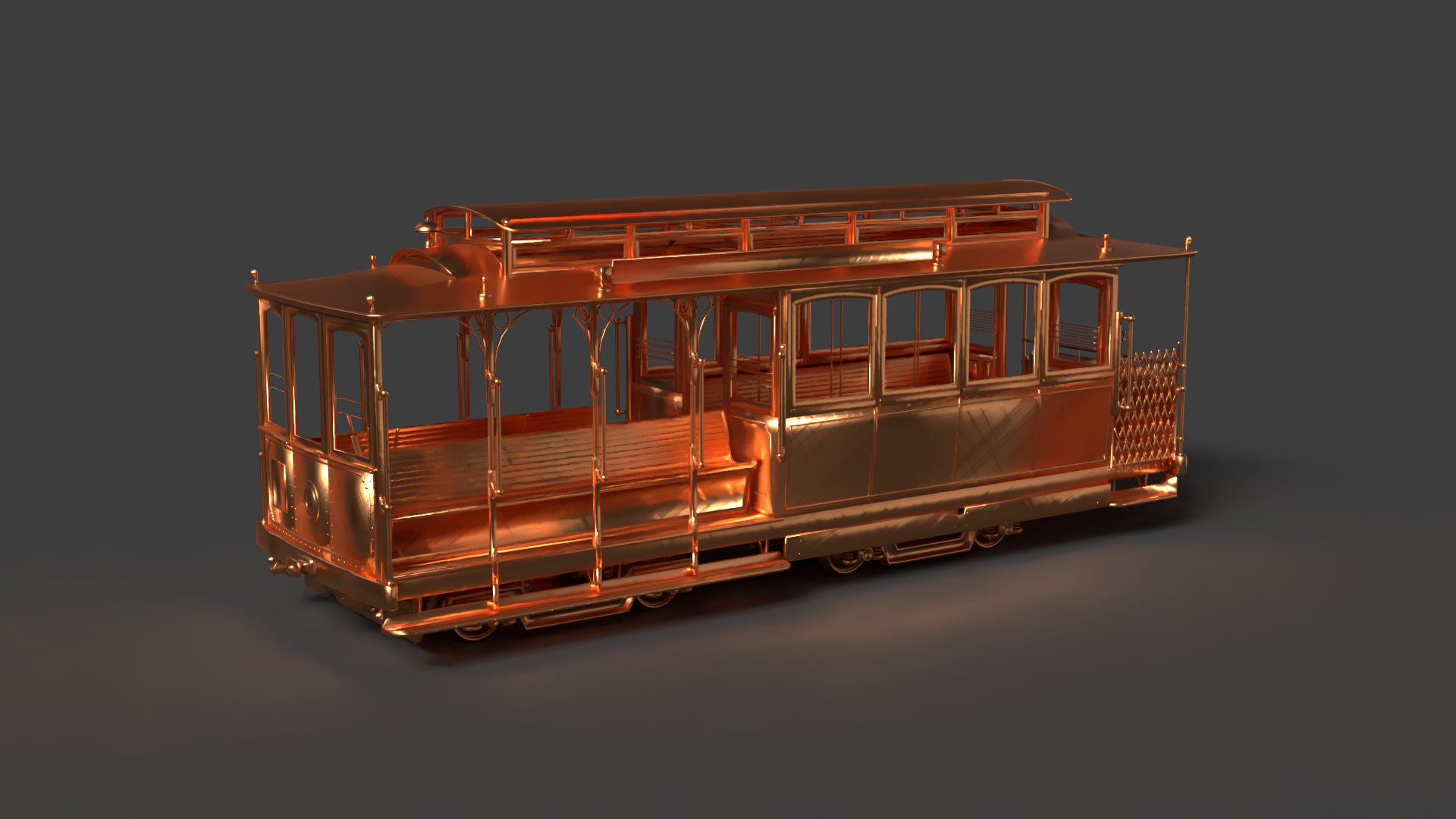 3D San Francisco Cable Car Model - TurboSquid 2335187