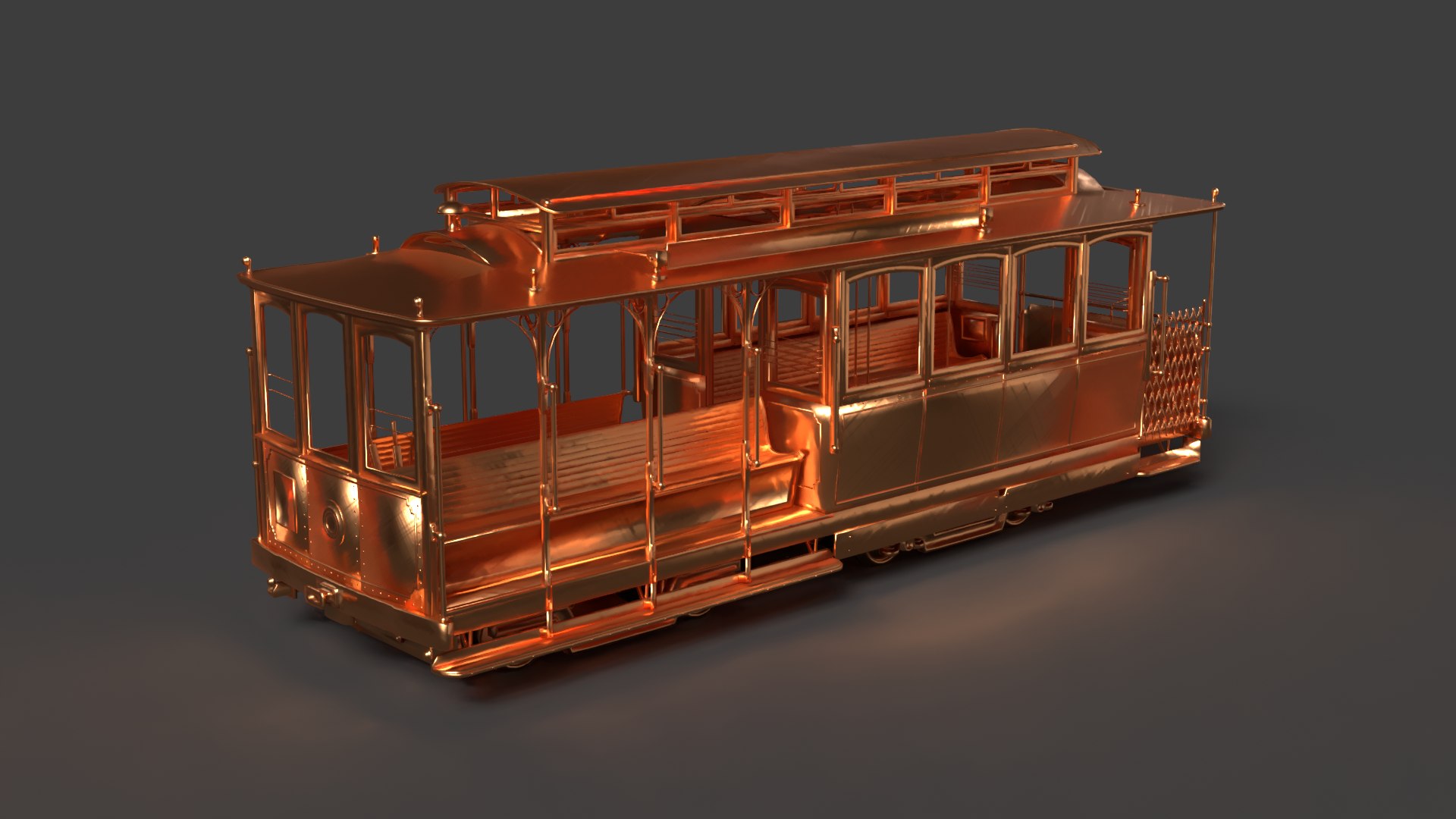 3D San Francisco Cable Car Model - TurboSquid 2335187