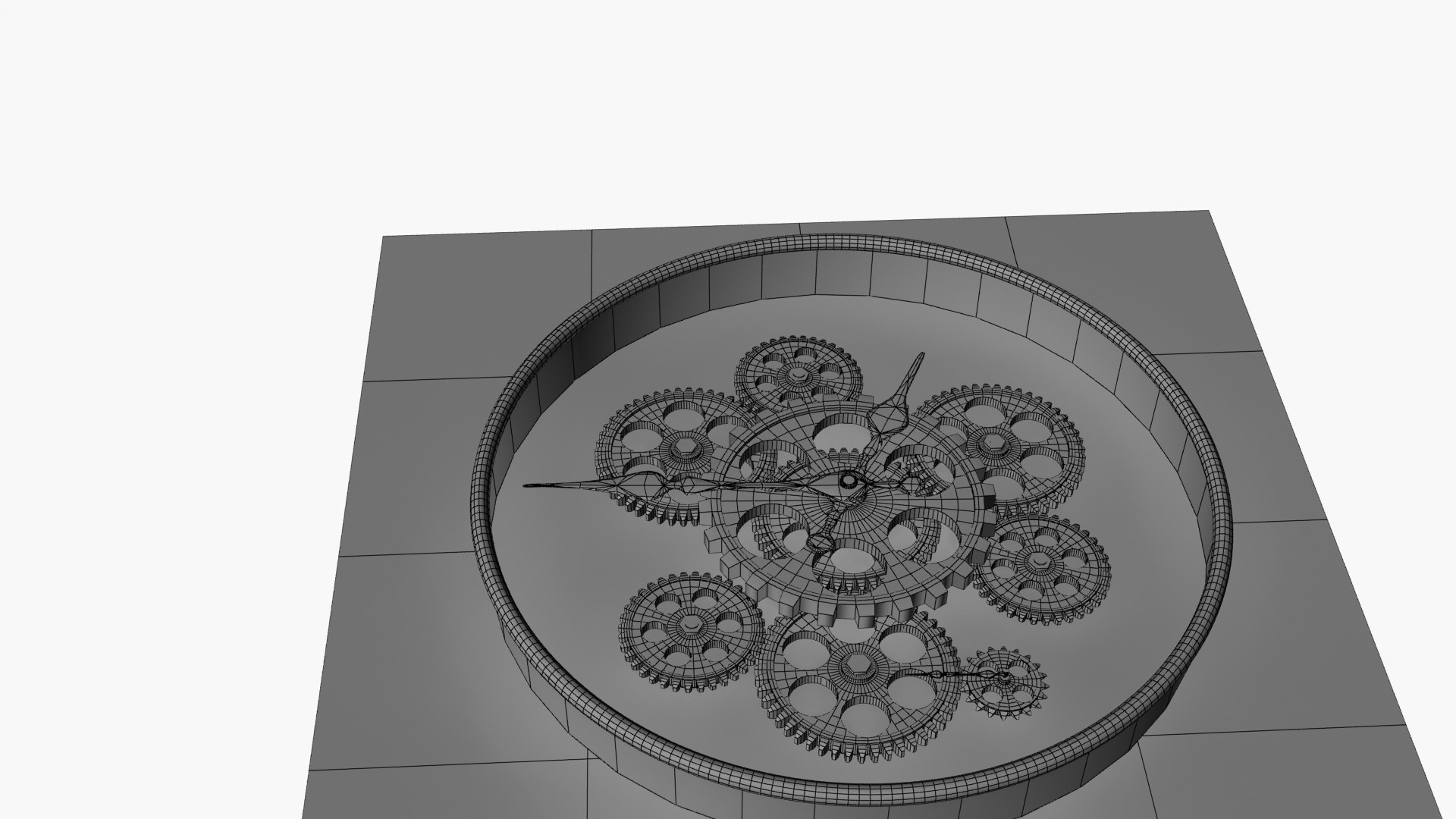 Gears Clock 3D Model - TurboSquid 2096863