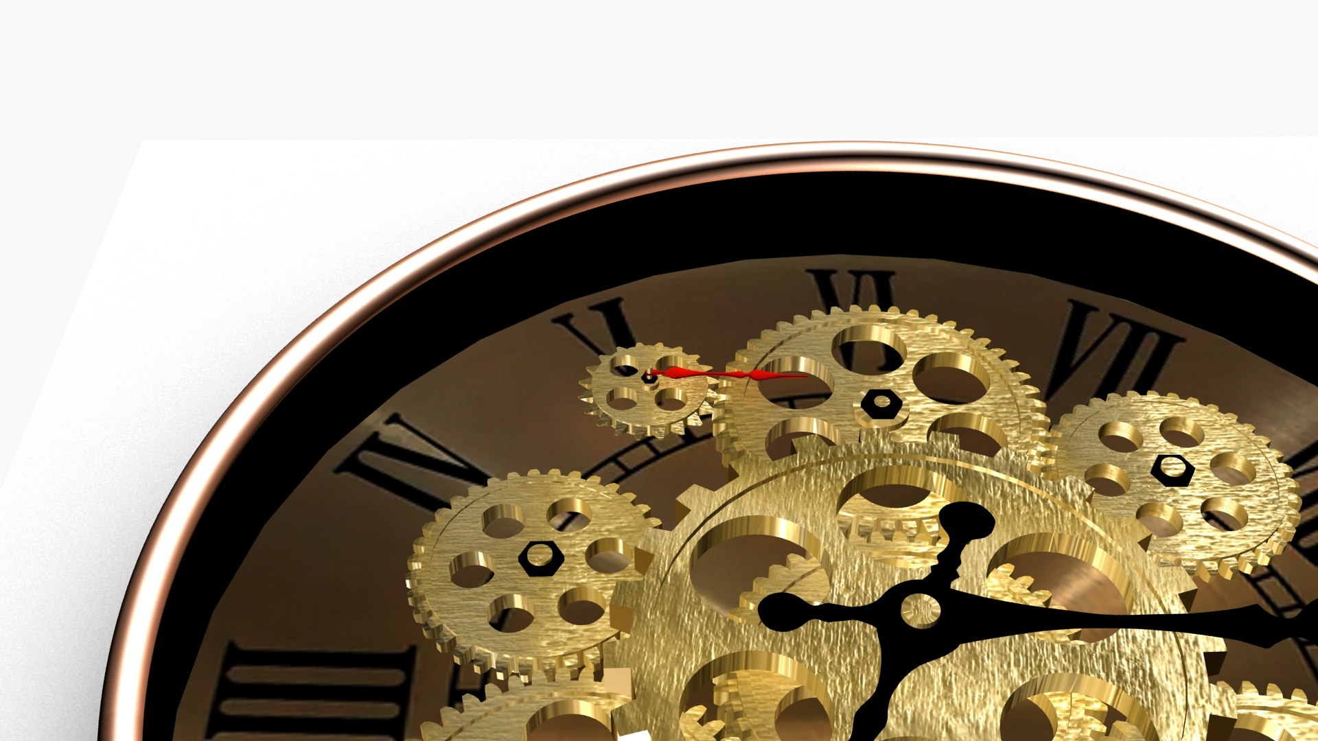 Gears Clock 3D Model - TurboSquid 2096863