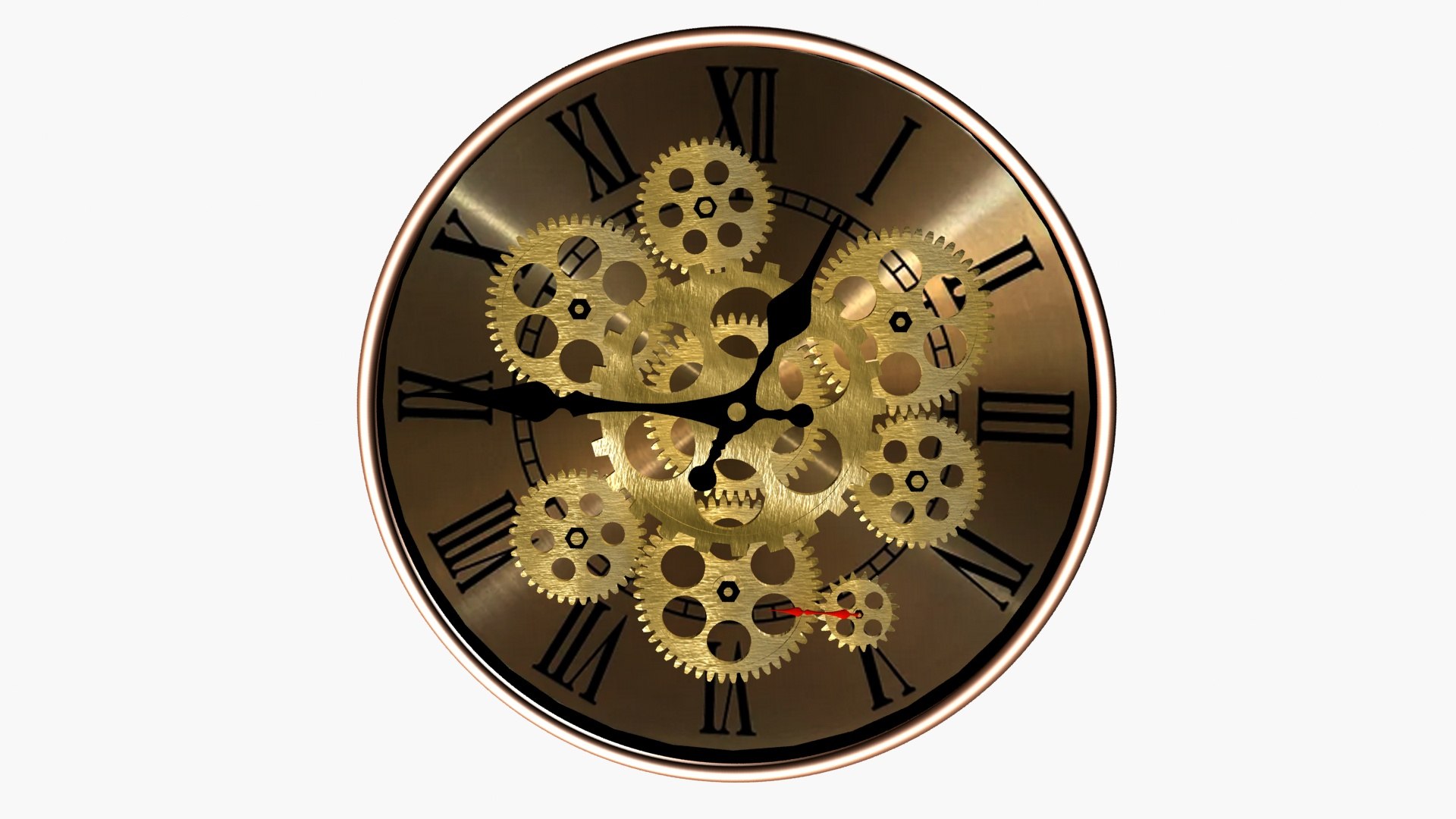 Gears Clock 3D Model - TurboSquid 2096863