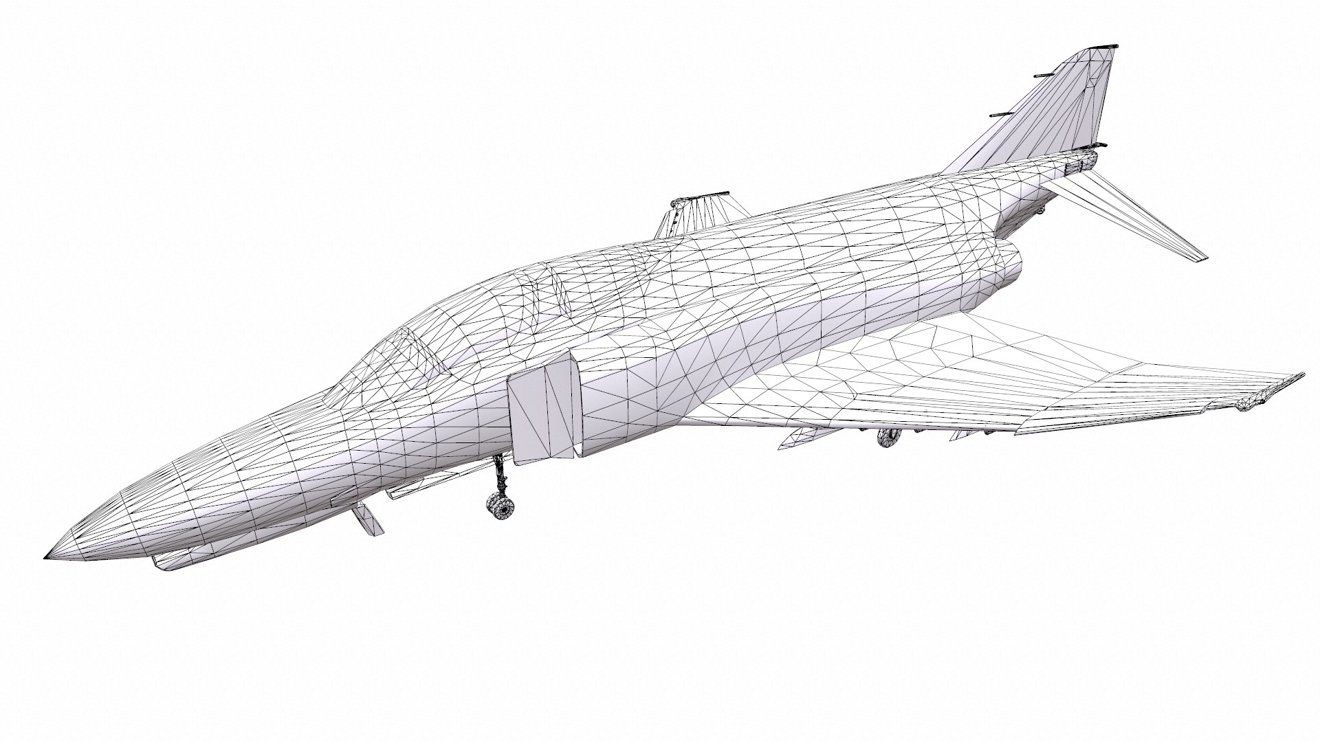 F-4 phantom fighter aircraft 3D model - TurboSquid 1627666