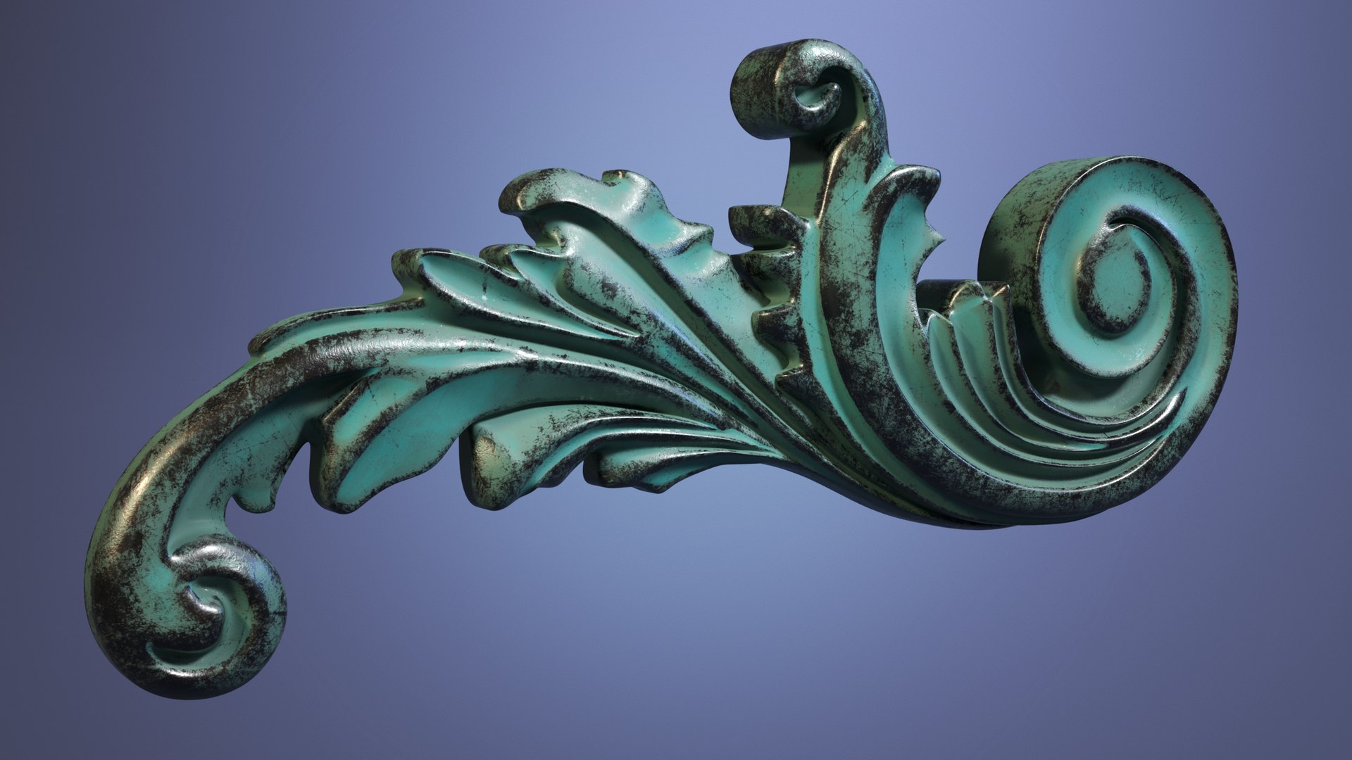 3D Ornamental Scroll - TurboSquid 1731326