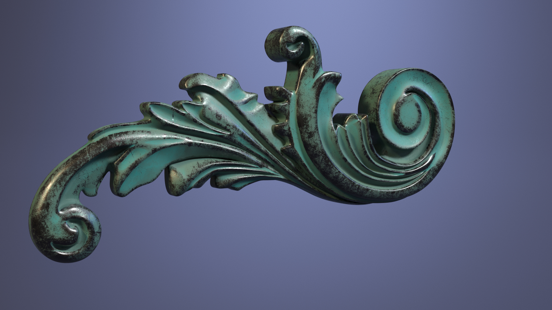 3D Ornamental Scroll - TurboSquid 1731326