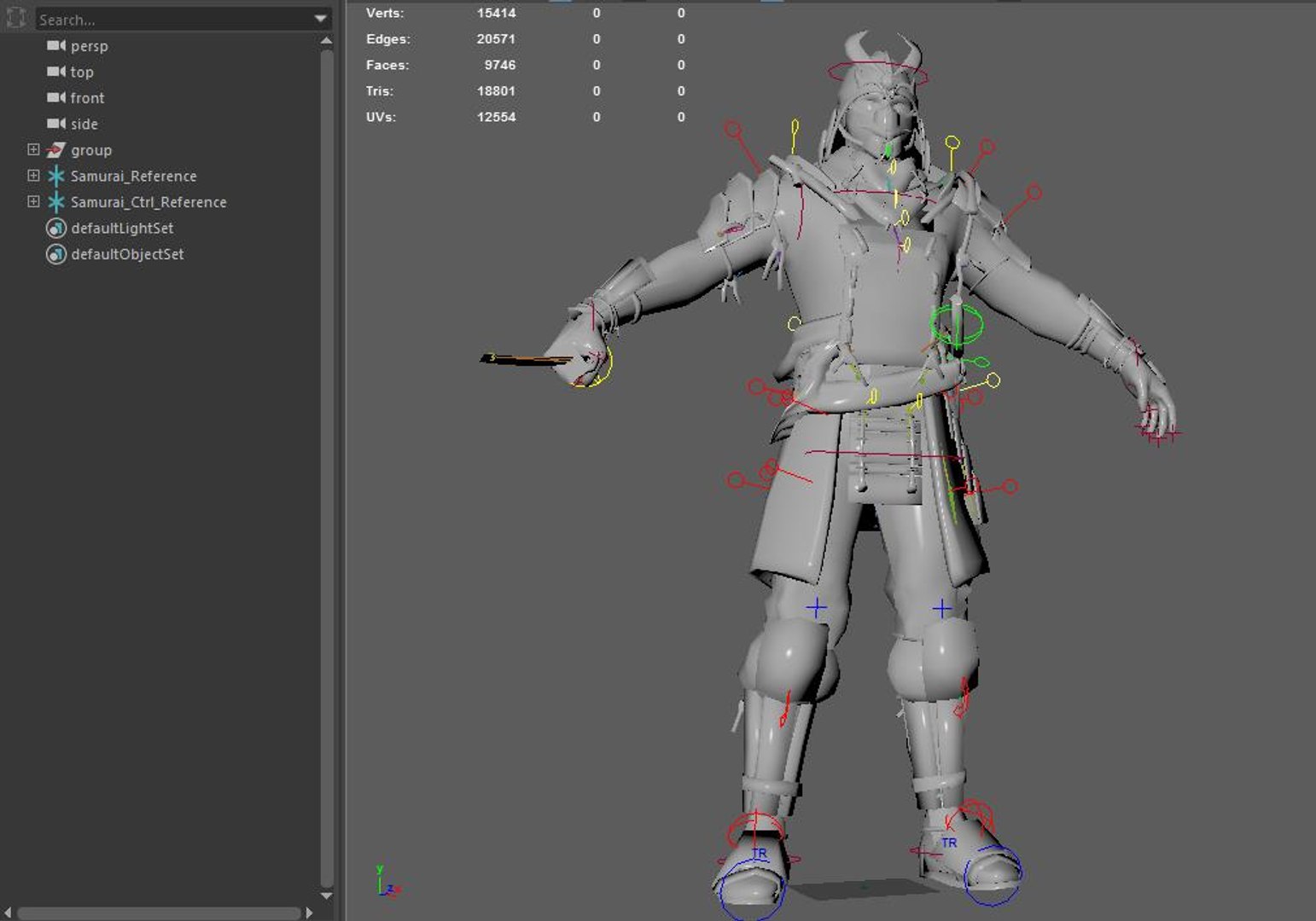 3D Samurai Rigged Character - TurboSquid 1218770