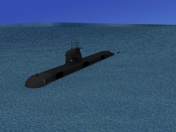 3d subs collins class submarines model