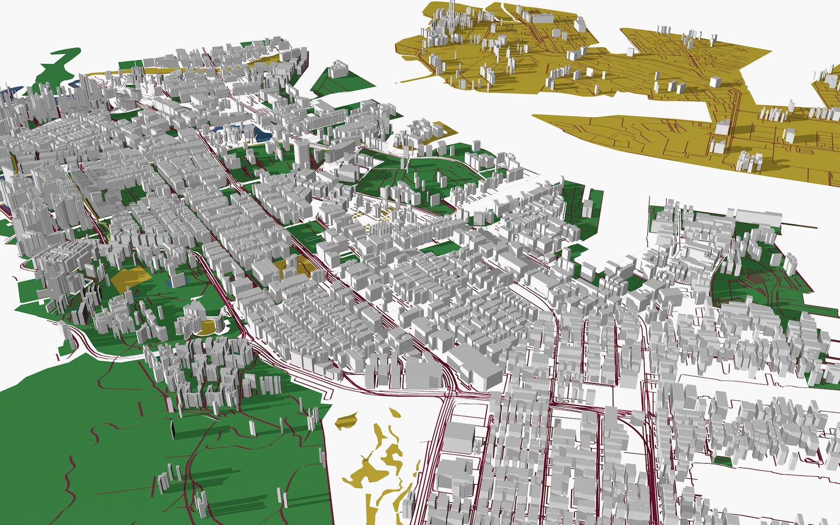 Town Structure Cityscape 3D Model - TurboSquid 1698628