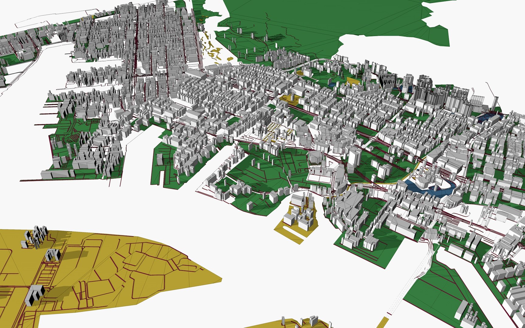 Town Structure Cityscape 3D Model - TurboSquid 1698628