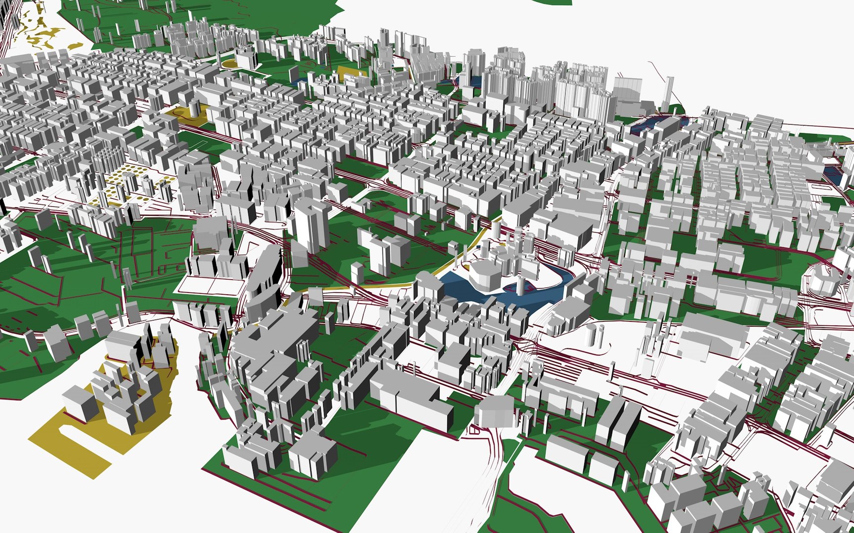 Town Structure Cityscape 3D Model - TurboSquid 1698628