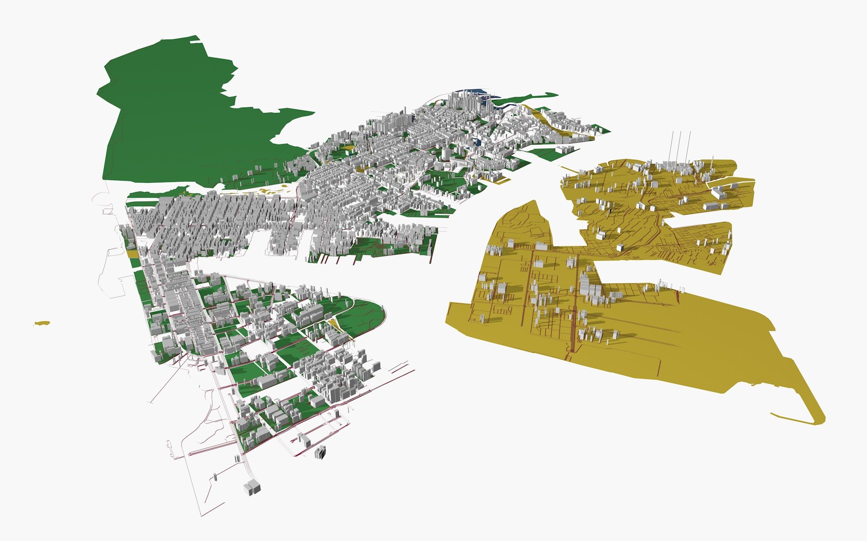 Town Structure Cityscape 3D Model - TurboSquid 1698628