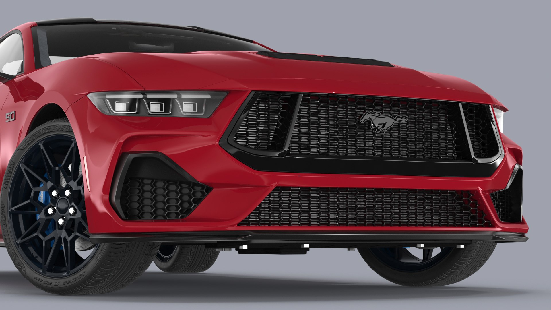 3D model Ford Mustang 2024 Red Rigged - TurboSquid 2132263