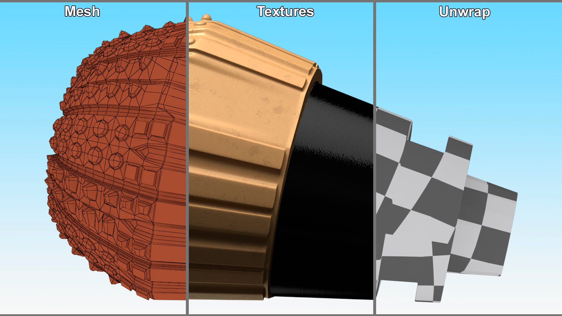 3D Drilling Rig Bit Diamond Gold Model - TurboSquid 2277695