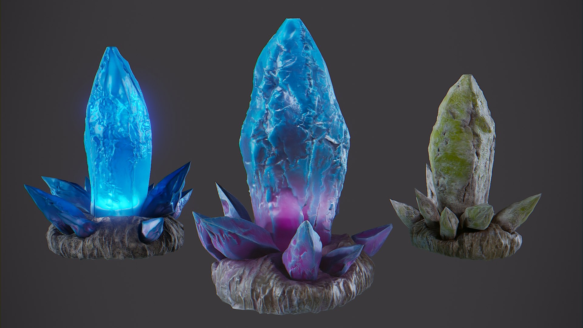 Crystals Pack 3D - TurboSquid 1827238