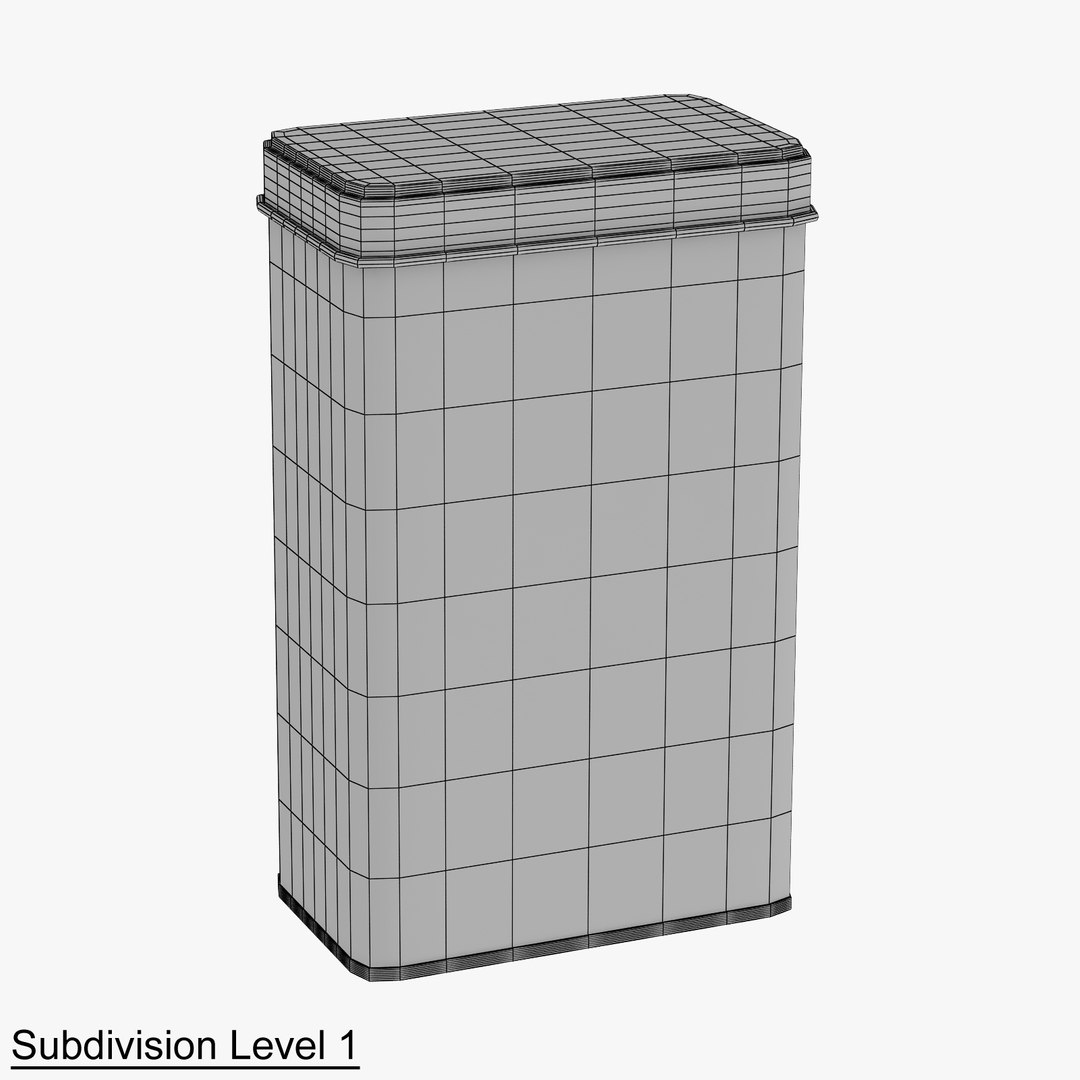 Container Tin Rectangle 3D Model - TurboSquid 1466197