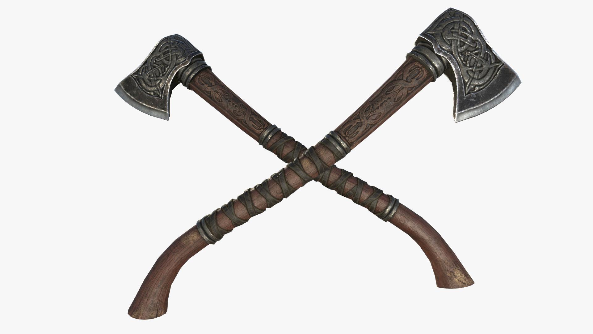 3D Fantasy Axe RPG Felling Axe Splitting Broadaxe Broad Bearded ...