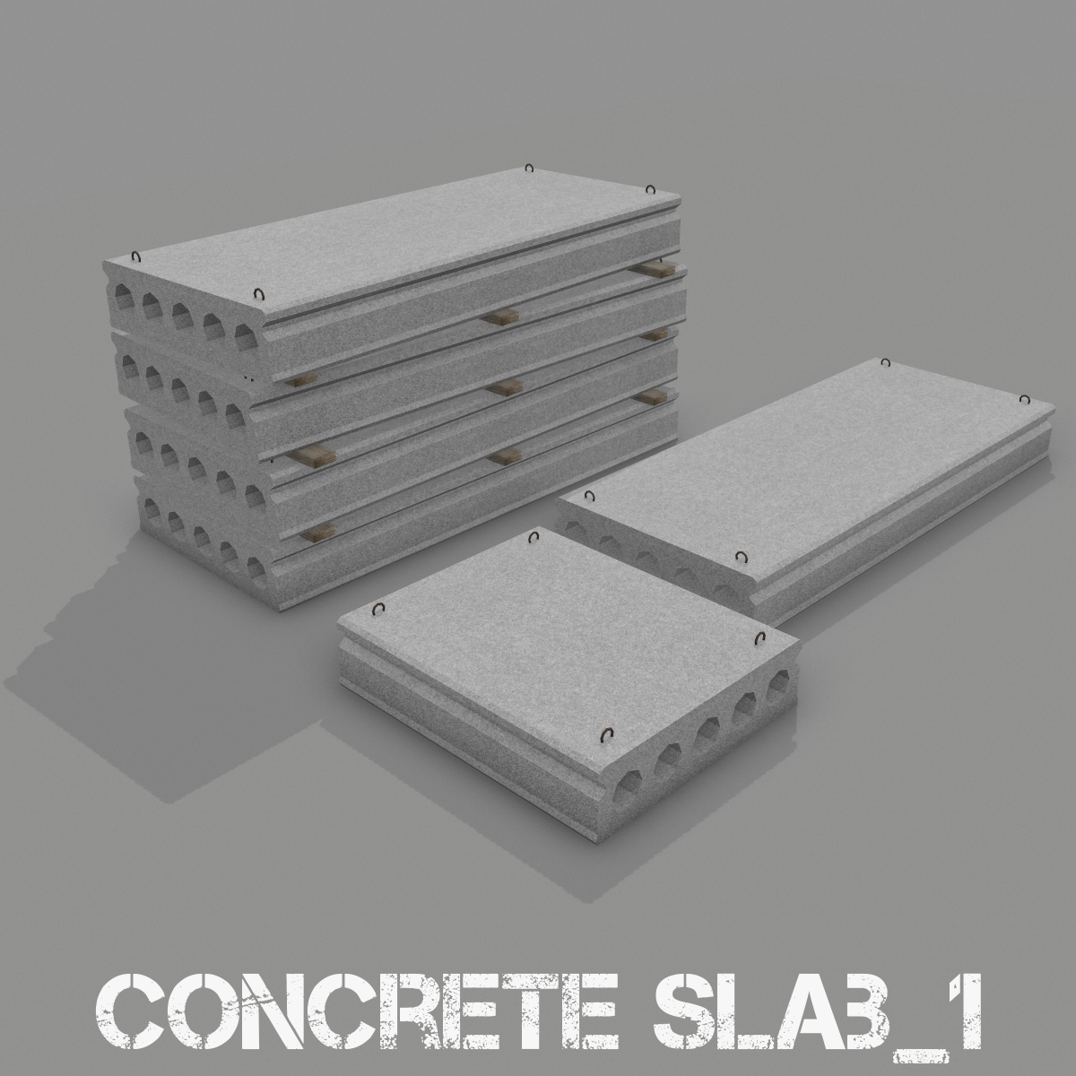 3d concrete building components model