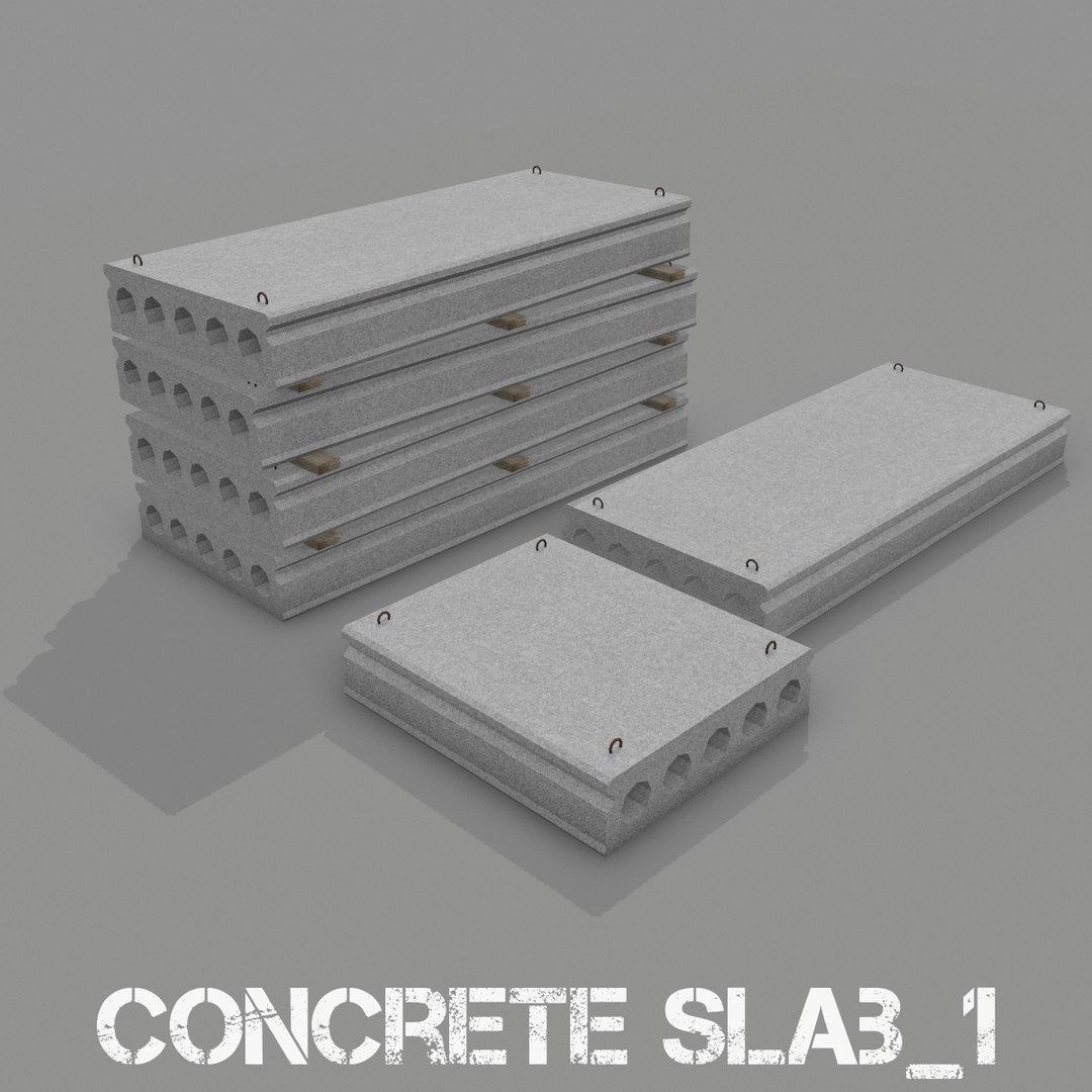 3d Concrete Building Components Model