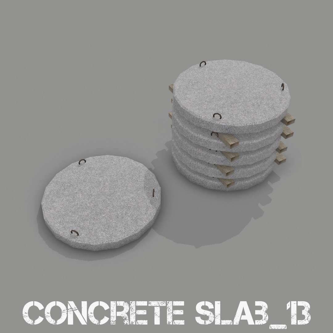 3d Concrete Building Components Model