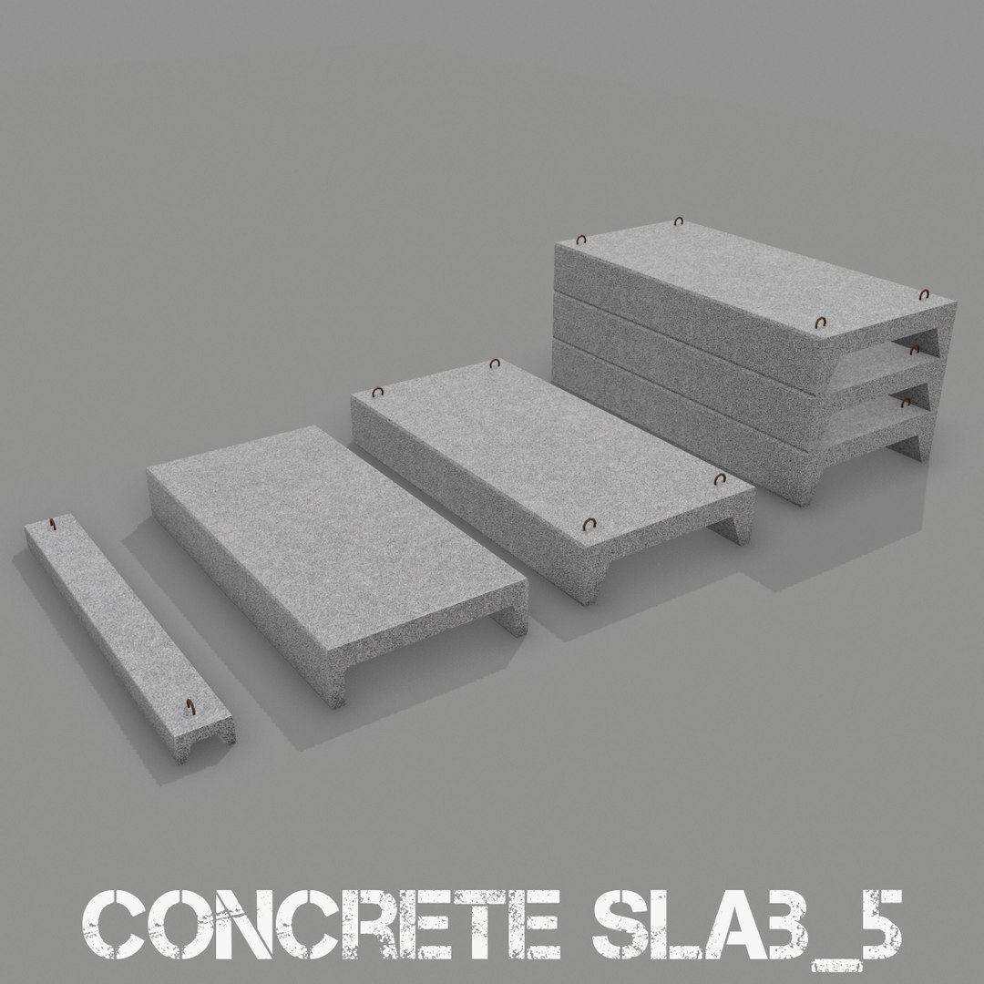 3d Concrete Building Components Model
