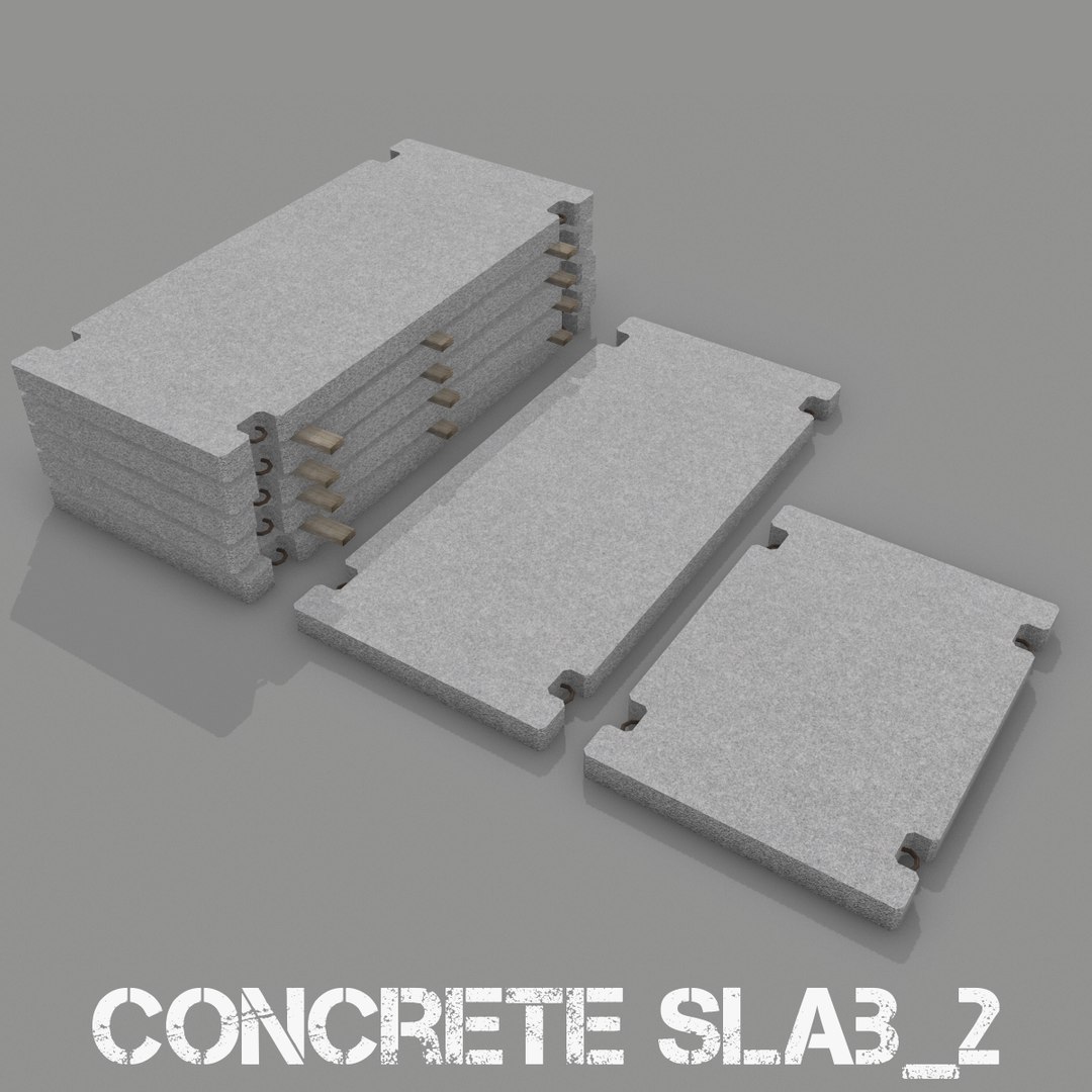 3d Concrete Building Components Model