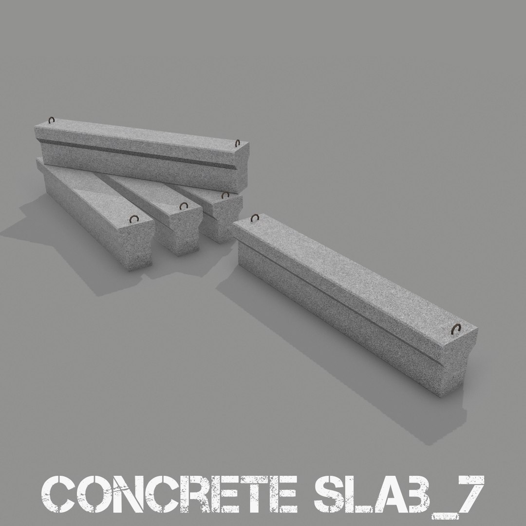 3d Concrete Building Components Model
