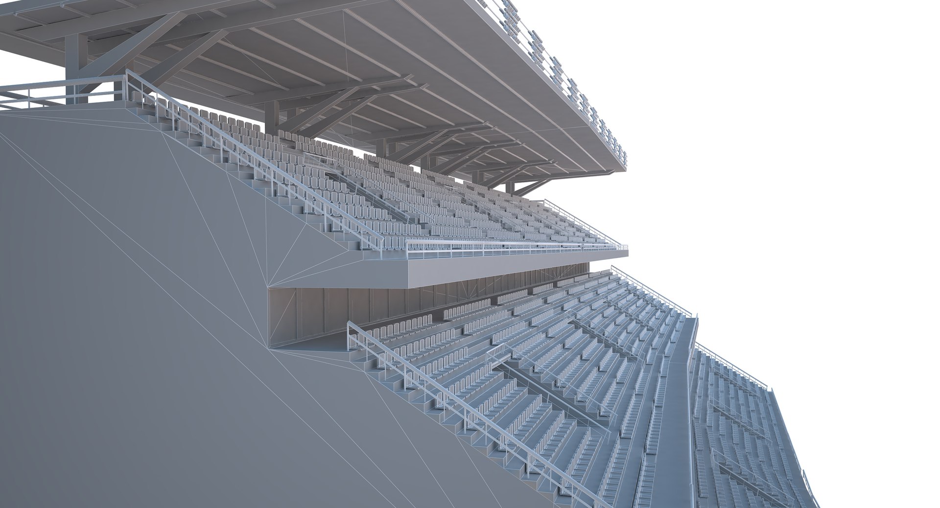 Bleachers set stadium 3D model - TurboSquid 1649030