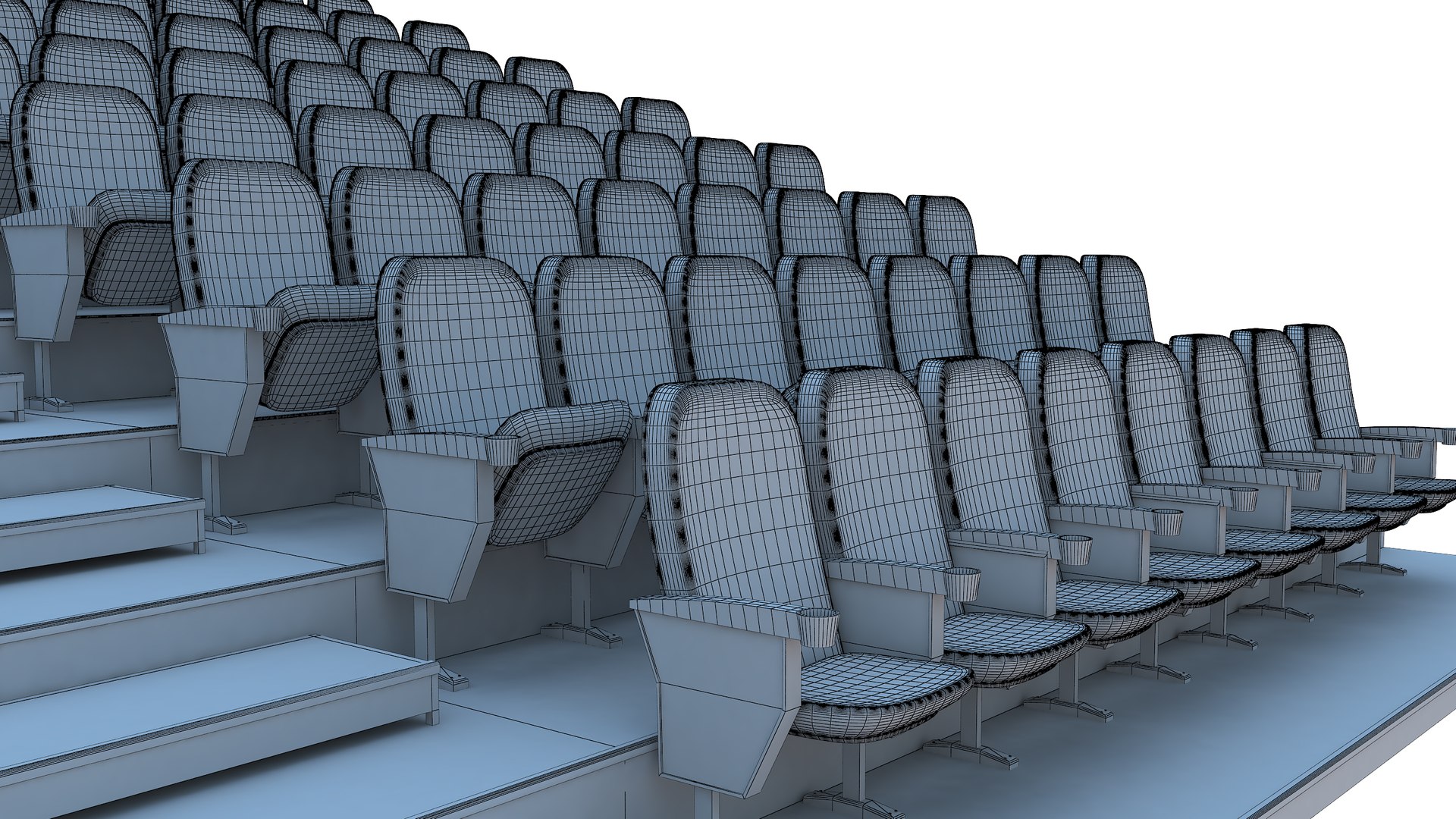 Bleachers set stadium 3D model - TurboSquid 1649030