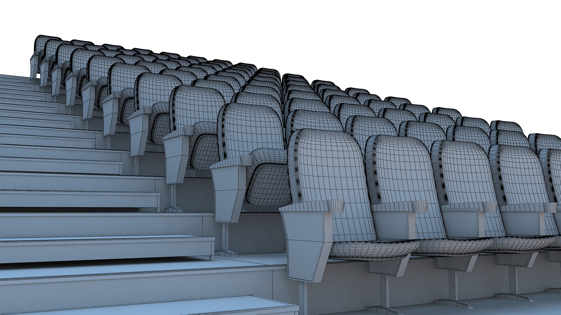 Bleachers set stadium 3D model - TurboSquid 1649030