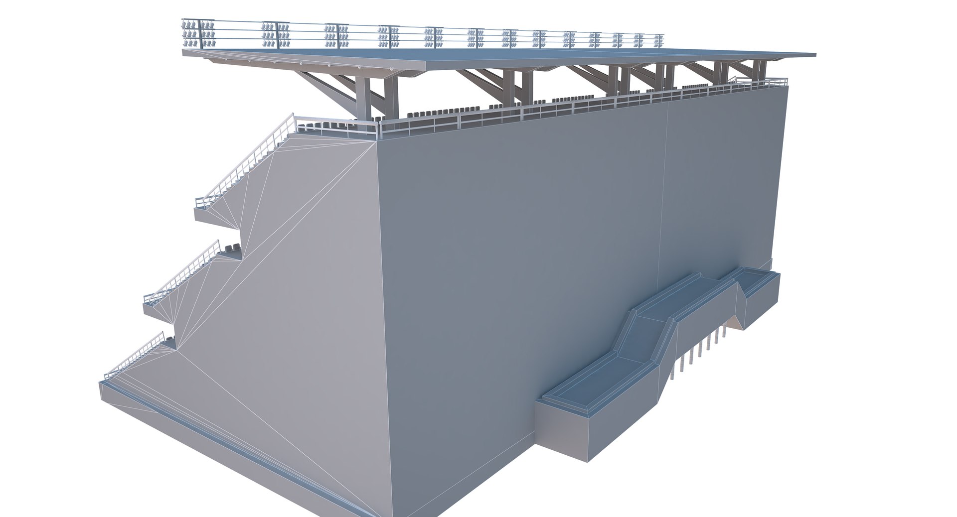 Bleachers set stadium 3D model - TurboSquid 1649030