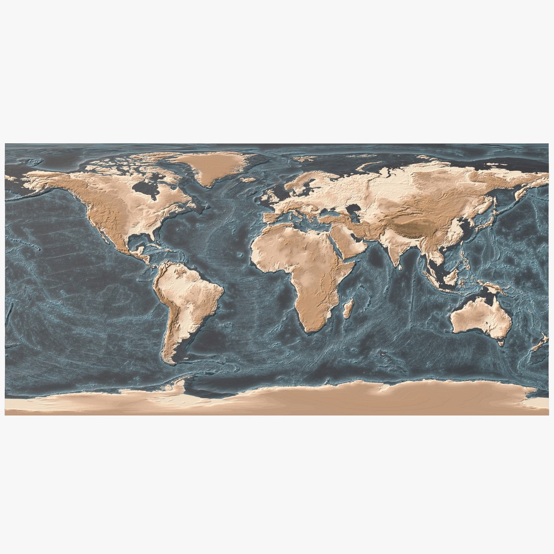 Stylized World Map 3D model - TurboSquid 2078965