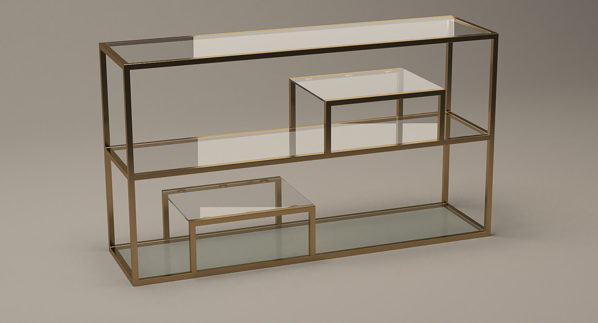 Rectangle Console Table Metal 3D Model - TurboSquid 1393227